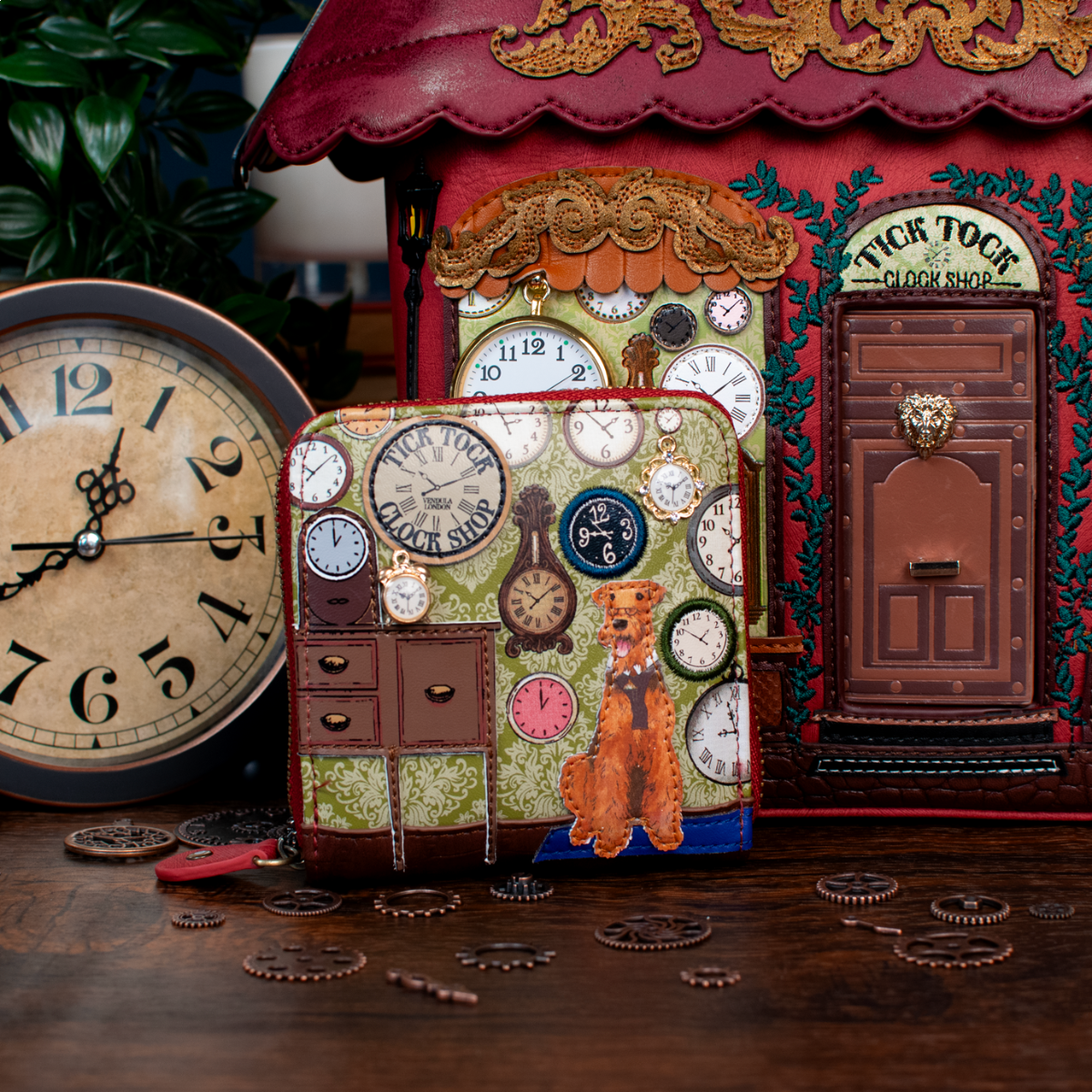 Tick Tock Clock Shop Square Wallet – LittleShoppeOfMemories