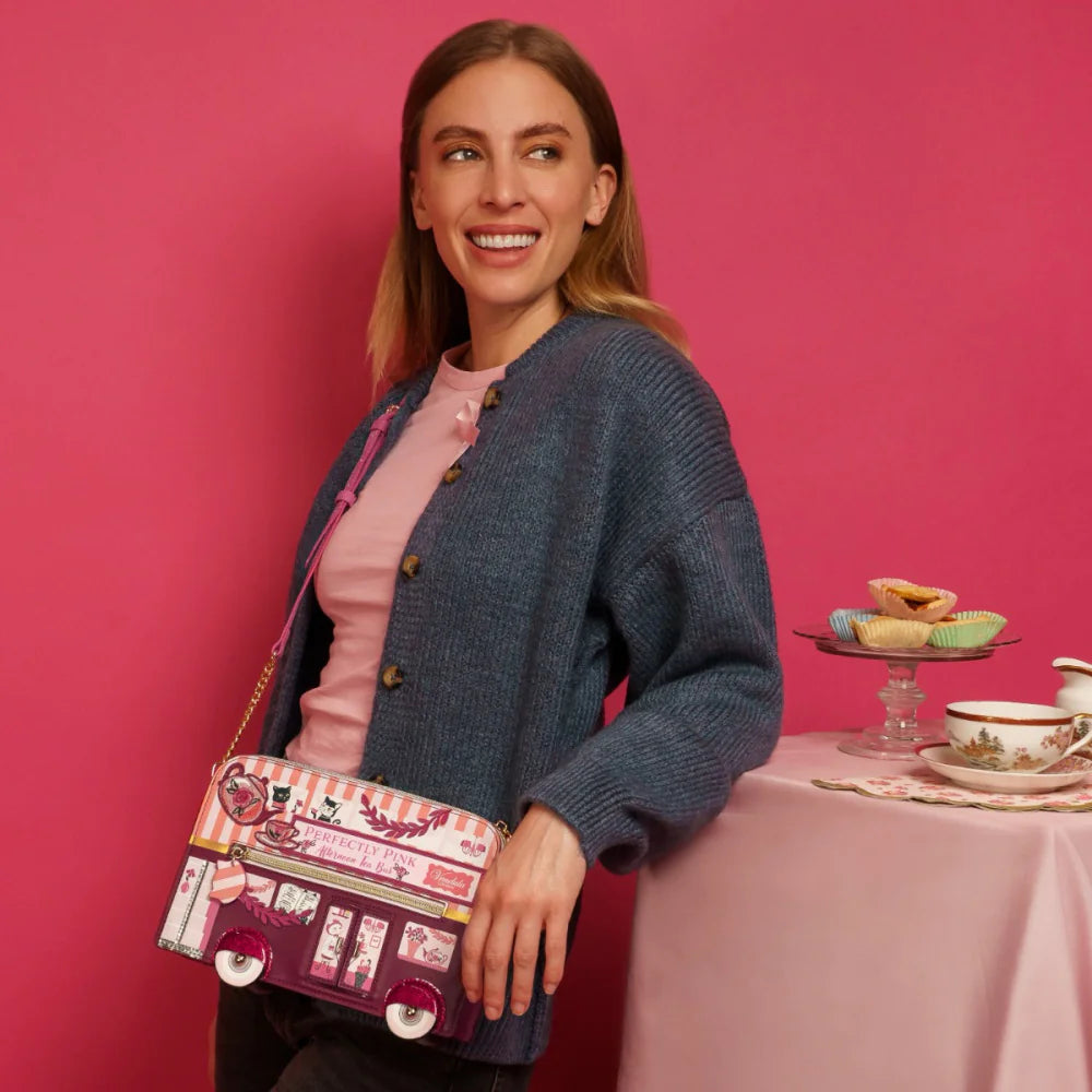 Perfectly Pink Afternoon Tea Bus Bus Pouch Bag – LittleShoppeOfMemories